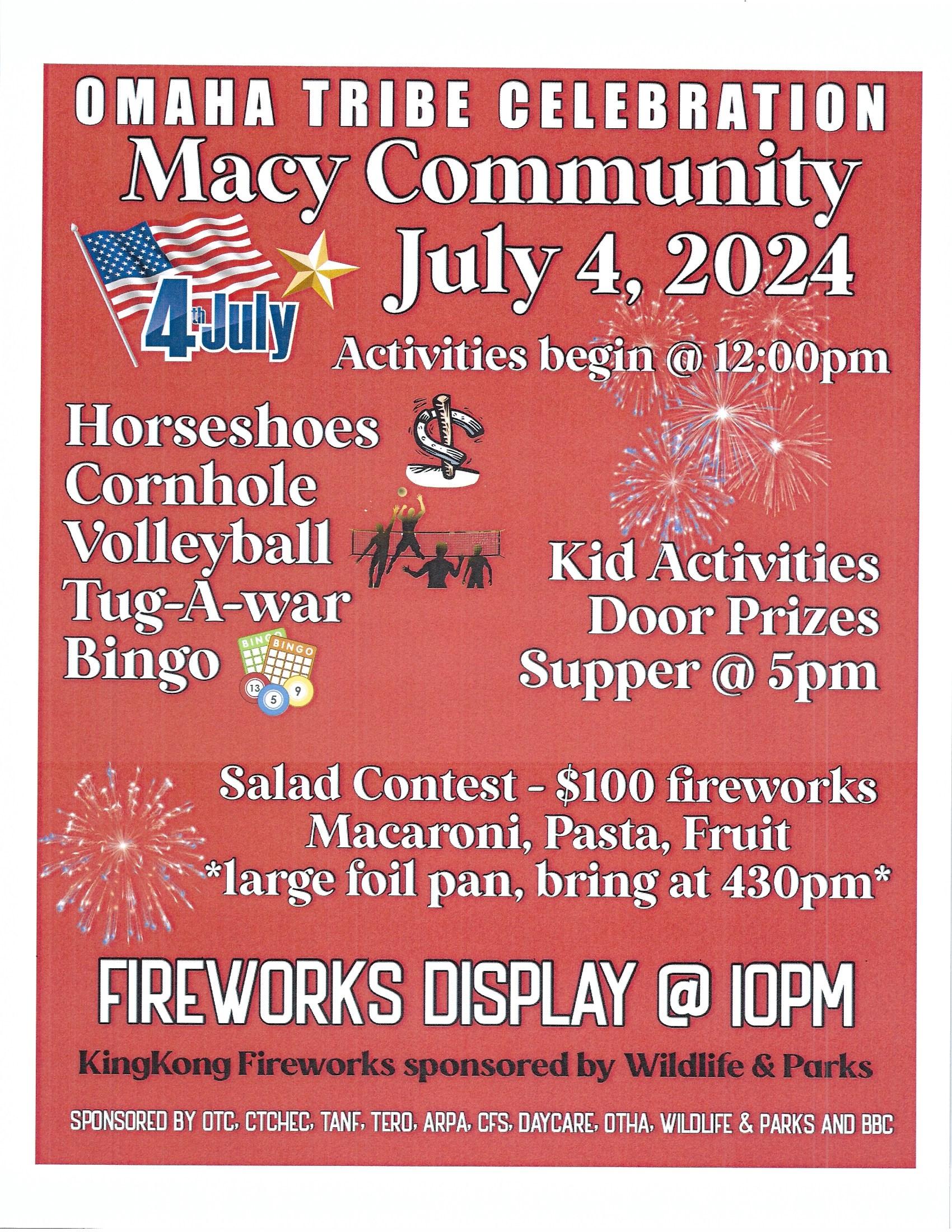 Omaha Tribe Celebration Macy Community - Omaha Tribe of Nebraska
