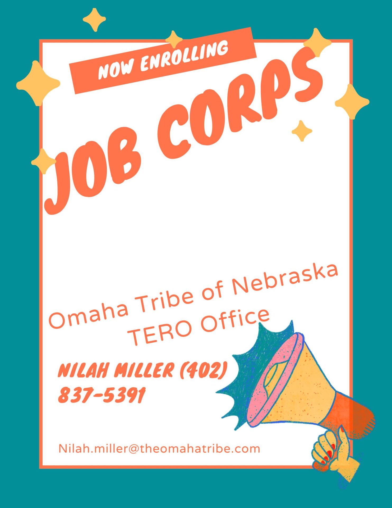 JOB Corps. Enrollment - Omaha Tribe of Nebraska